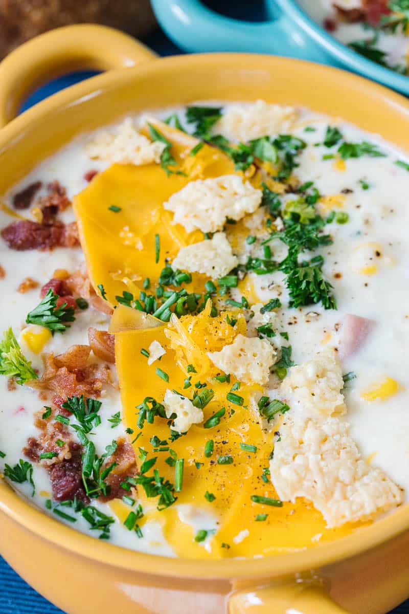 Instant Pot Potato Ham Chowder - Dump & Go FREEZER MEAL + Video